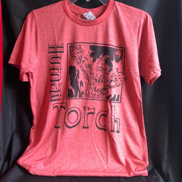 Marvel | Shirts & Tops | Marvel Human Torch Tee Shirt Size Youth L Red ...